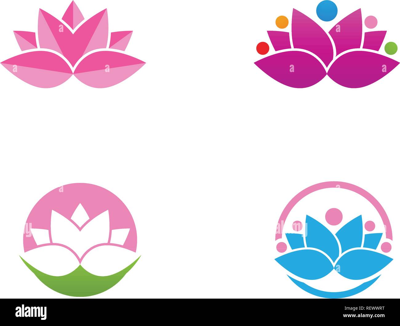 Lotus Flower Zeichen für Wellness, Wellness und Yoga. Vector ...