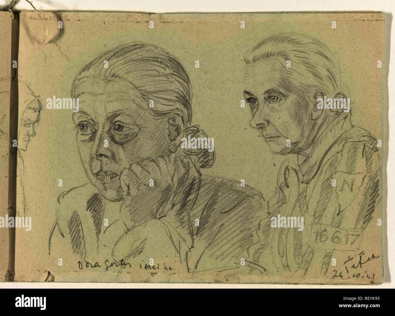 Portretten van Dora en Titia Gorter. Dora Gorter/Titia (Titel auf ...