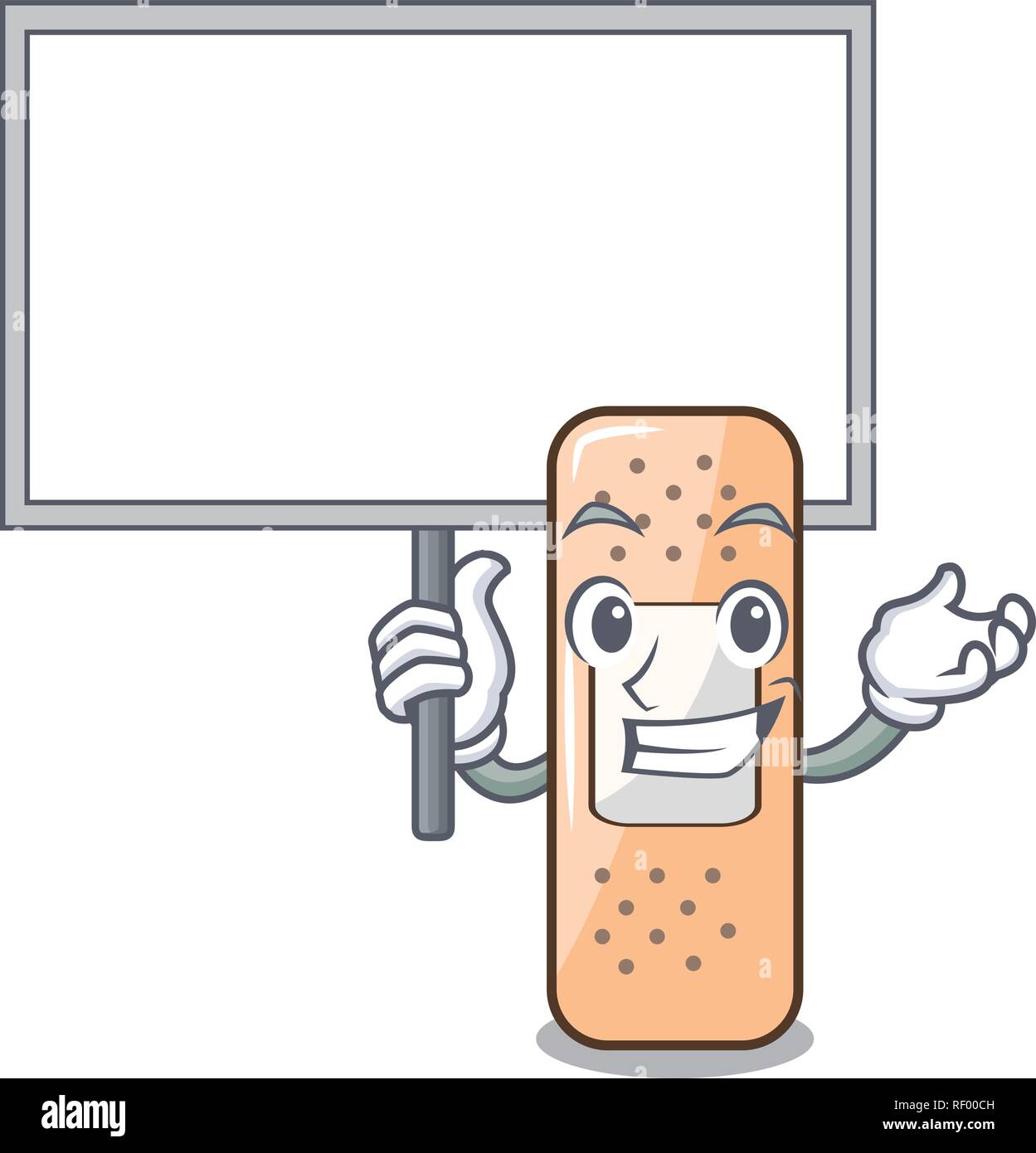 Bringen board Pflaster auf der Cartoon Form Stock-Vektorgrafik - Alamy