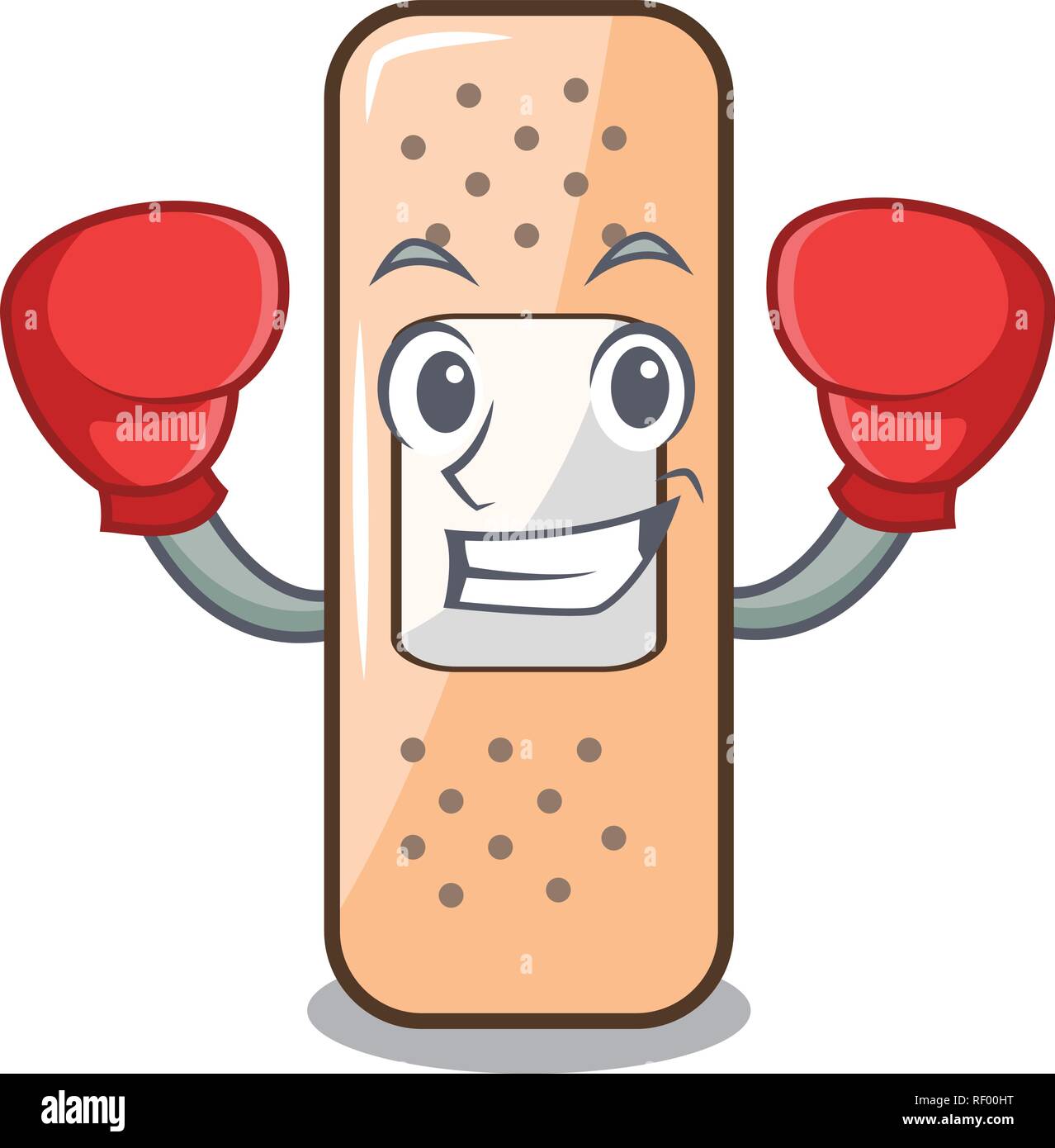 Boxing Pflaster auf der Cartoon Form Stock-Vektorgrafik - Alamy