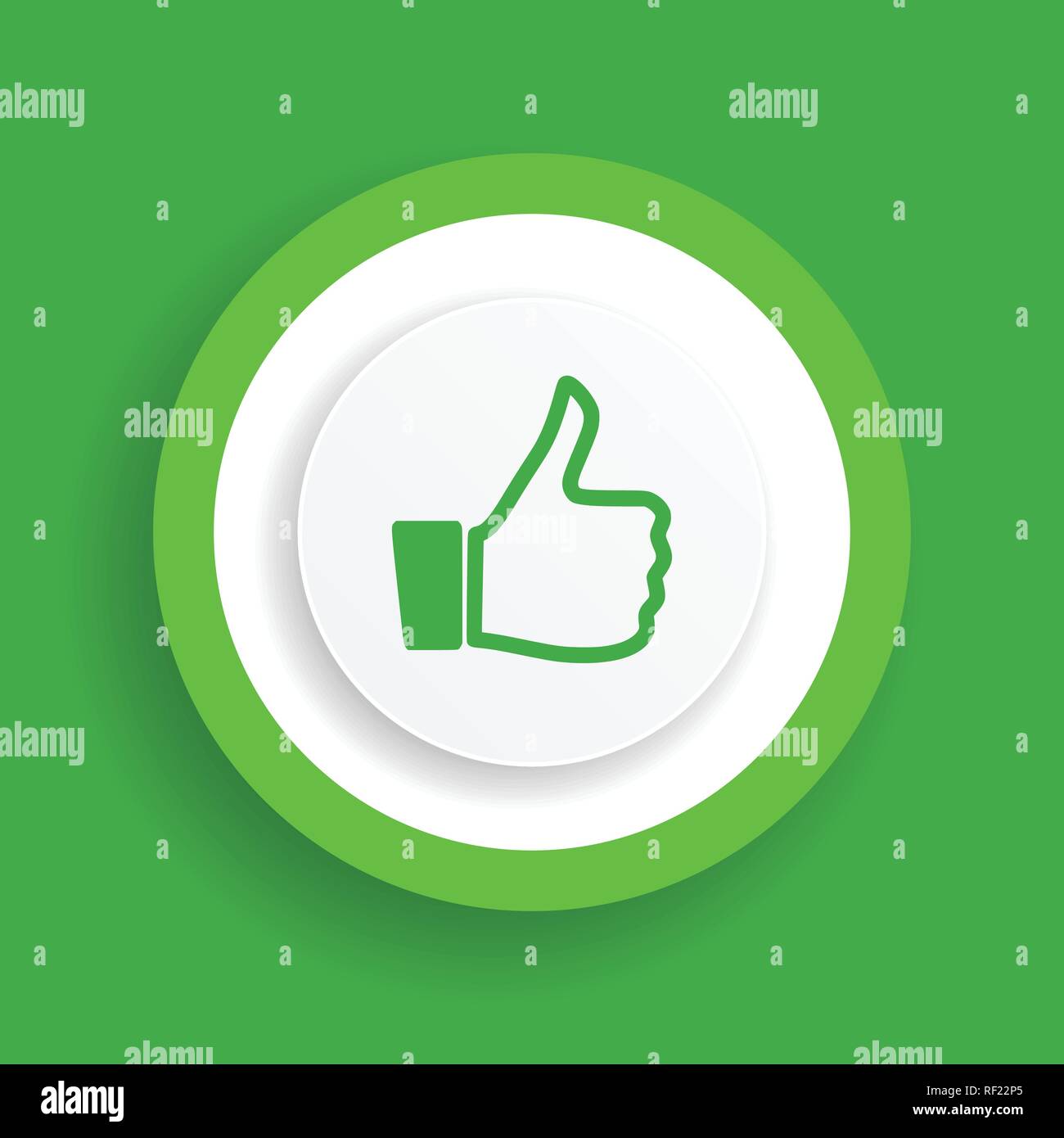 Daumen hoch, Vektor icon Stock-Vektorgrafik - Alamy