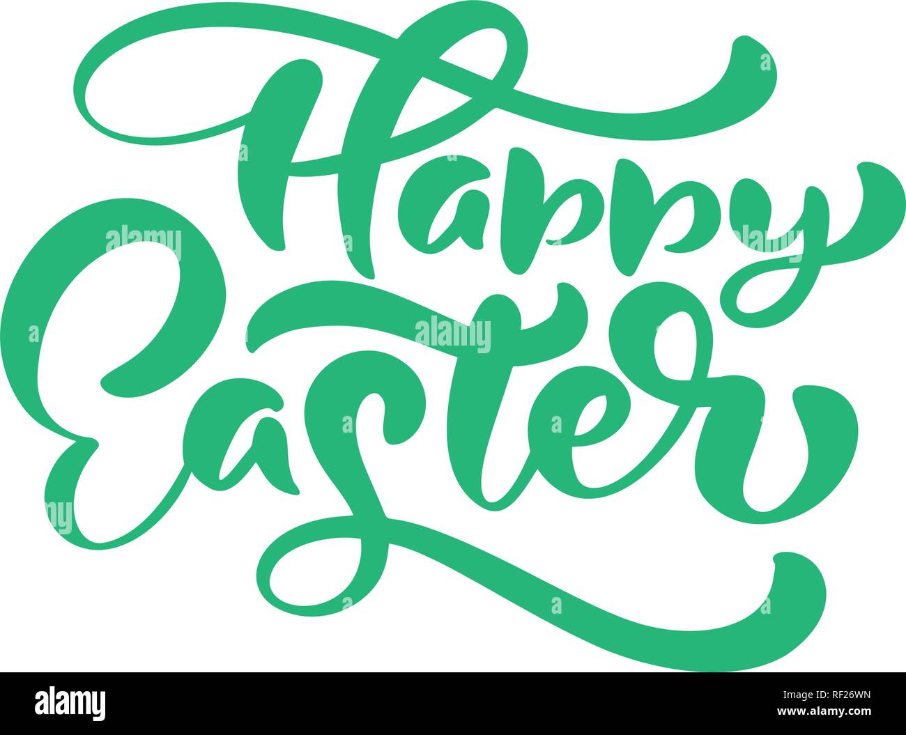 Grün Frohe Ostern handschriftliche Schriftzug. Frohe Ostern Typografie ...