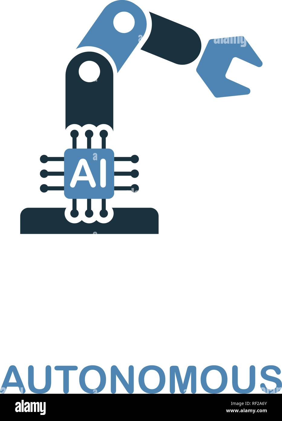 Autonome Symbol in zwei Farben Design. Premium Design aus der ...
