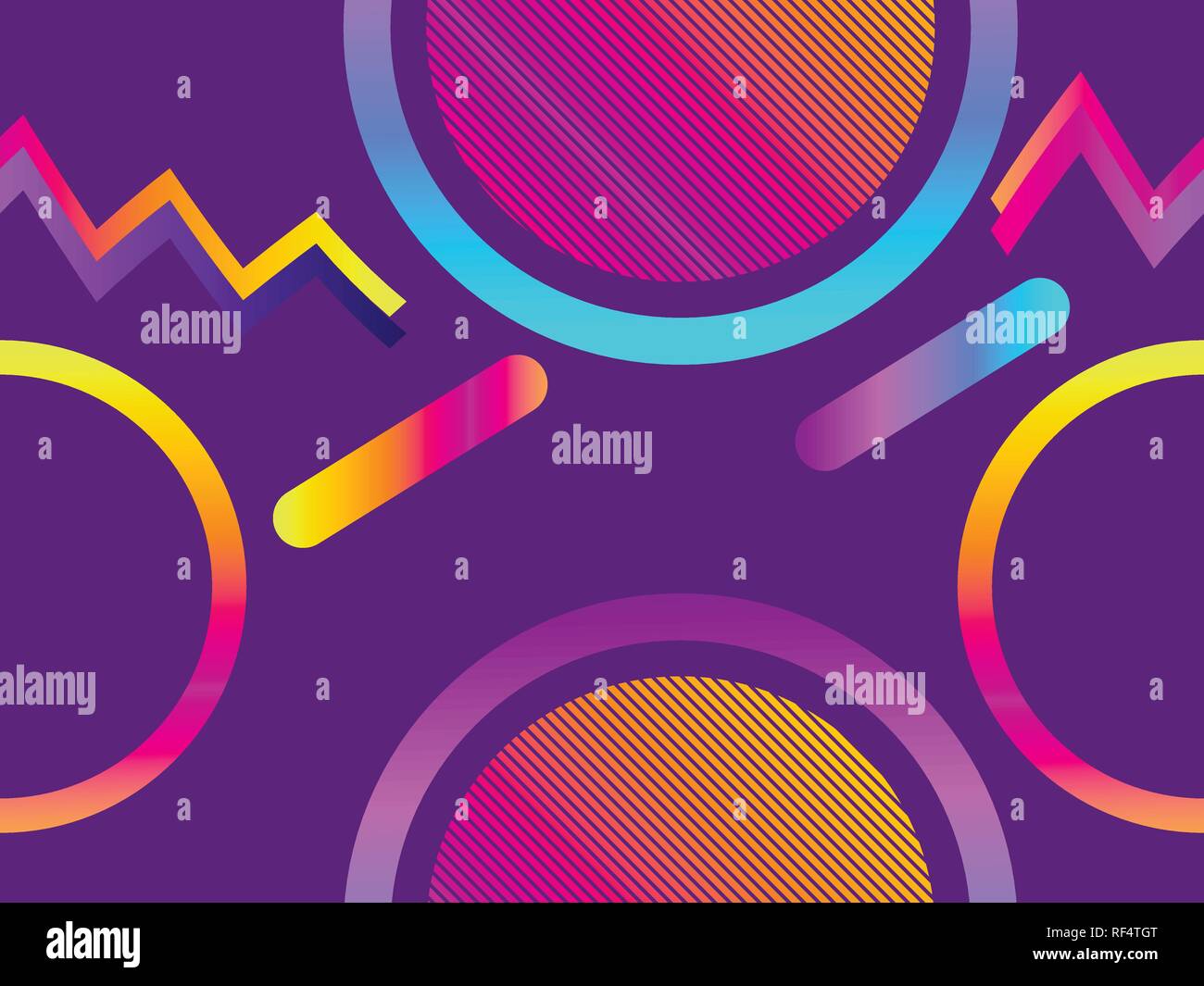 Futurismus nahtlose Muster. Gradient Form im Stil der 80er Jahre. Synthwave retro Hintergrund ...