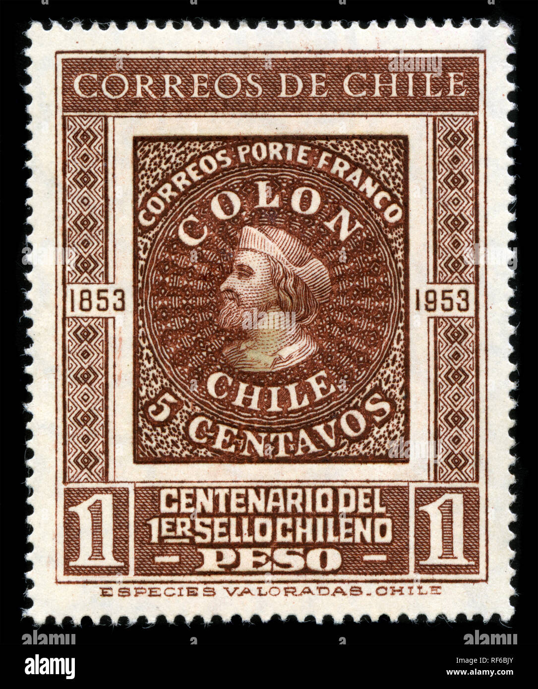 Briefmarken aus Chile in den 100 Jahren chilenischen Briefmarken der ...