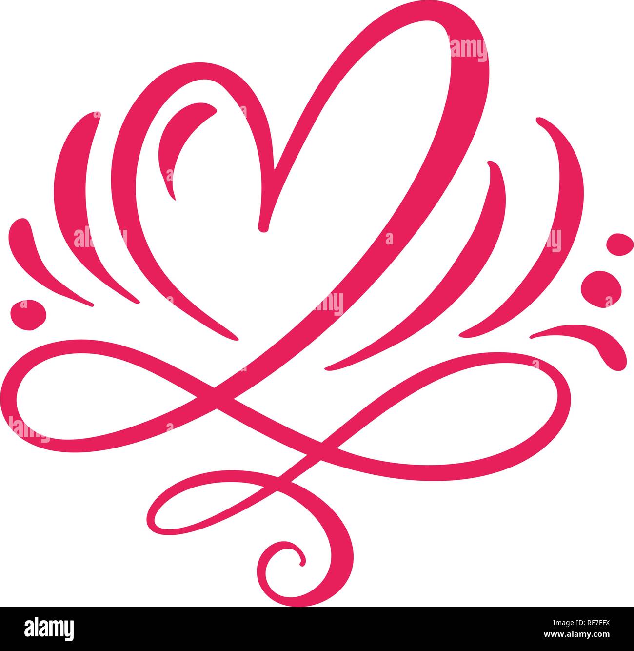 Herz Liebe zeichen Vector Illustration. Romantische Symbol verknüpft ...