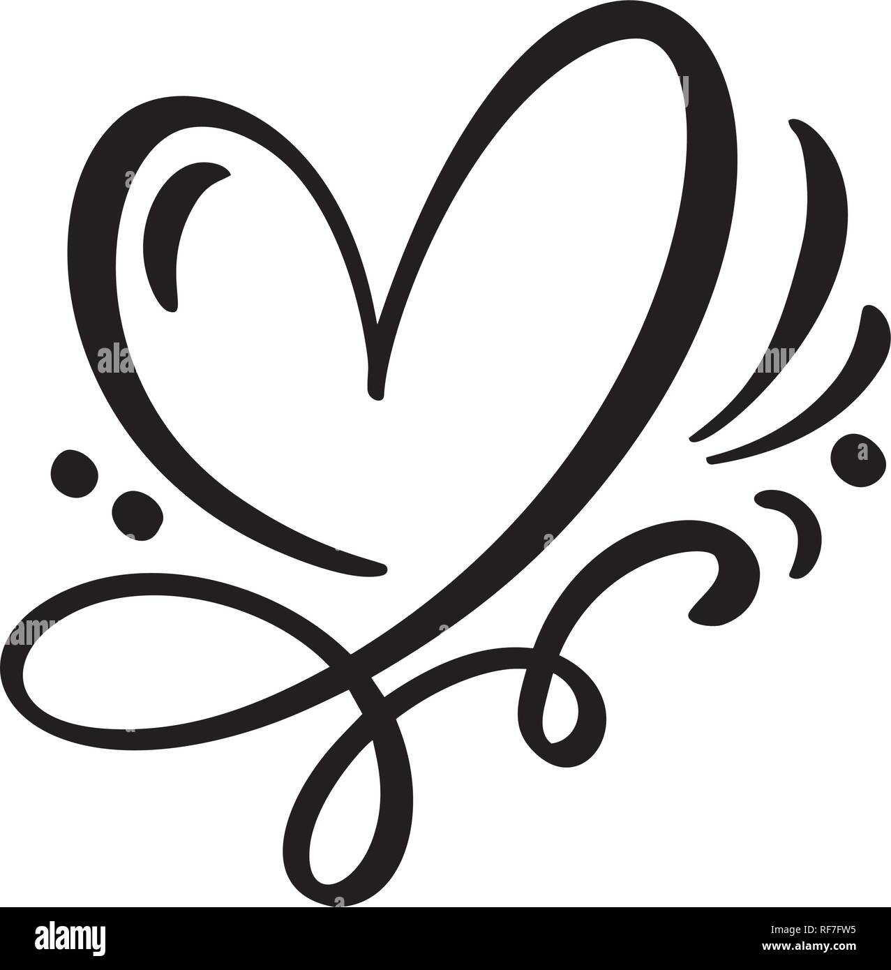 Herz Liebe zeichen Vector Illustration. Romantische Symbol verknüpft ...