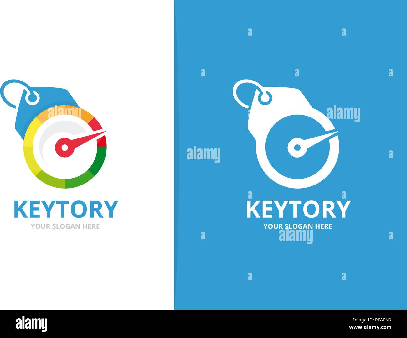 Vektor Tachometer und Tag logo Kombination. Drehzahlmesser und das Shop ...