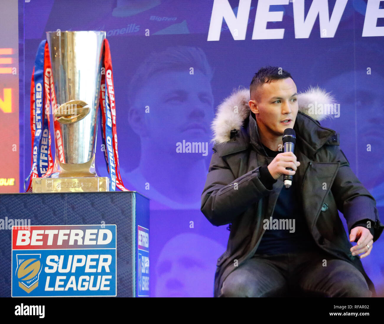 Das Stadion Old Trafford, Manchester, UK. 24. Januar 2019. Betfred ...