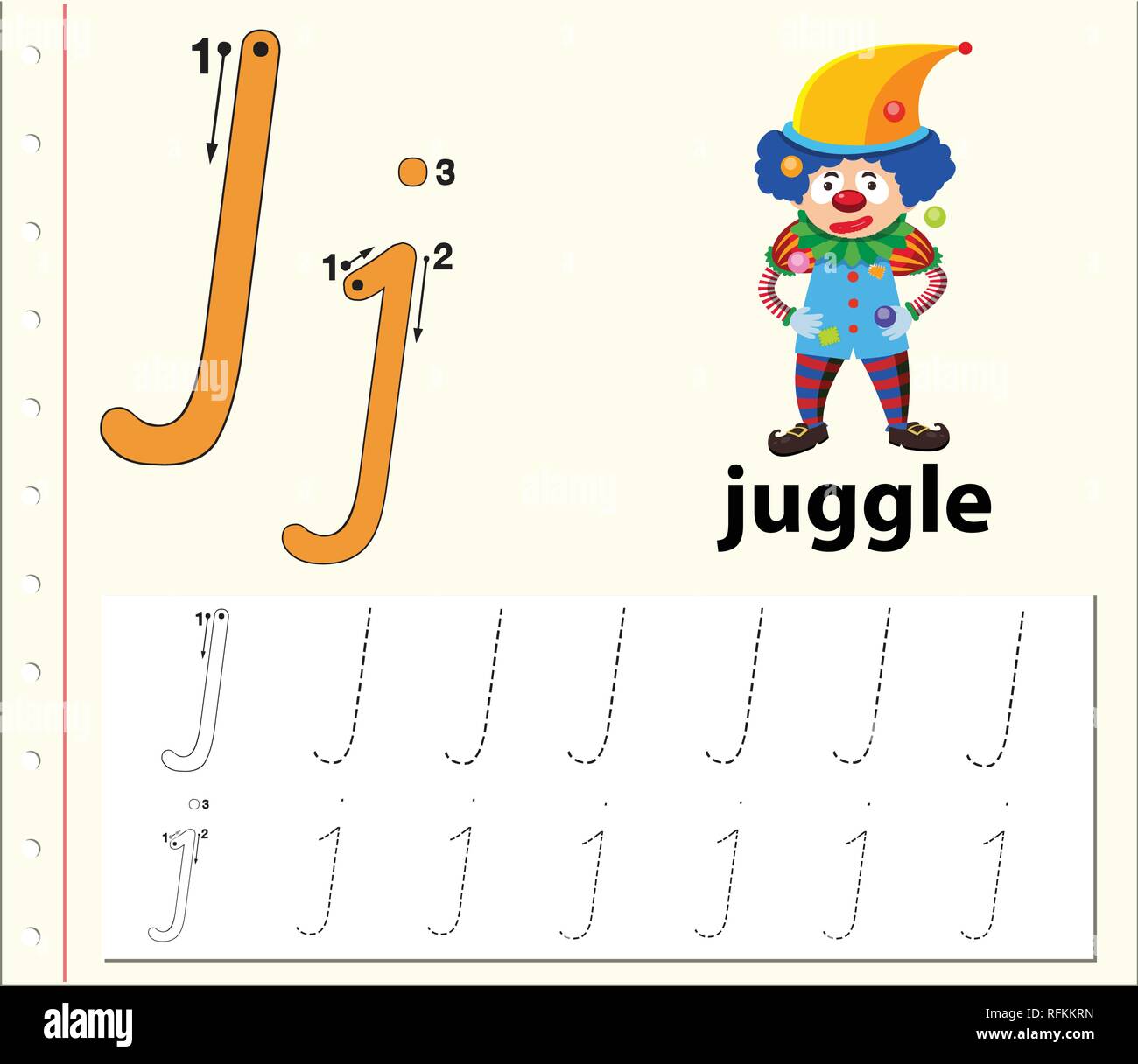 Buchstabe j arbeitsblätter -Fotos und -Bildmaterial in hoher Auflösung ...