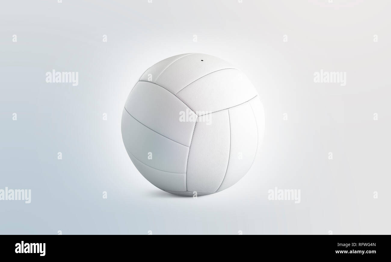 Leere weiße Volleyball ball Mock up, isoliert, Vorderansicht, 3D ...