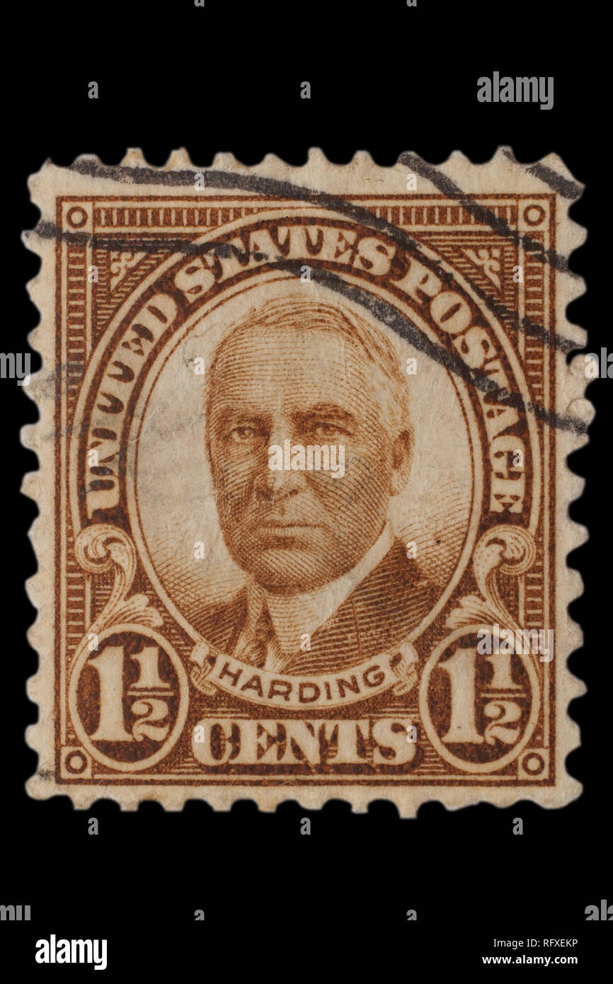 UNITED STATES - circa 1920s: Vintage US 1 1/2 Cent Briefmarke mit ...