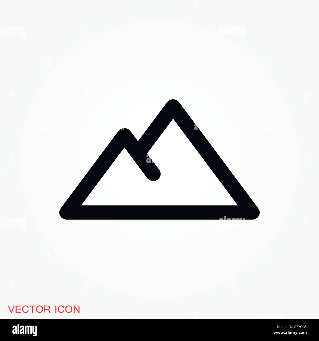 Berg Symbol logo, Vektor Symbol für Design Stock-Vektorgrafik - Alamy