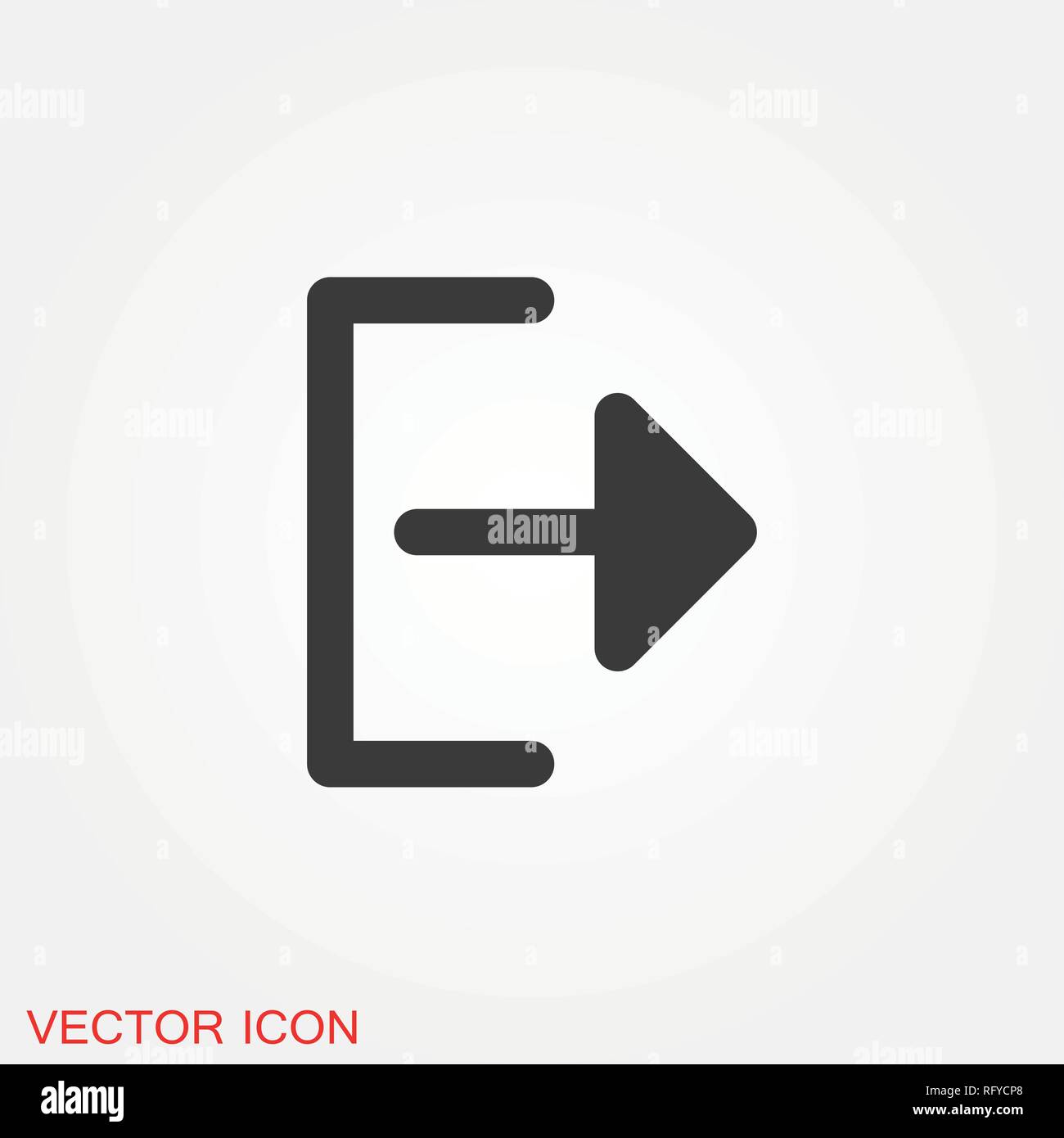 Das Symbol verlassen. Abmelden und Ausgabe logo, Illustration, Vektor ...