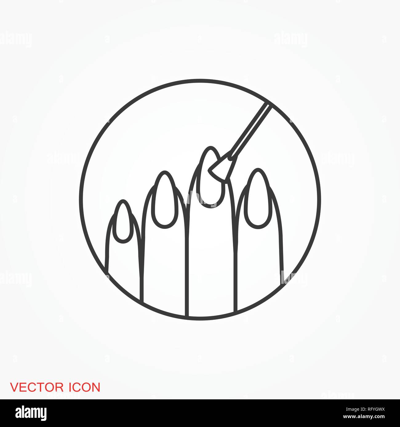 Nagel, Symbol, Logo, Vektor Symbol für Design Stock-Vektorgrafik - Alamy