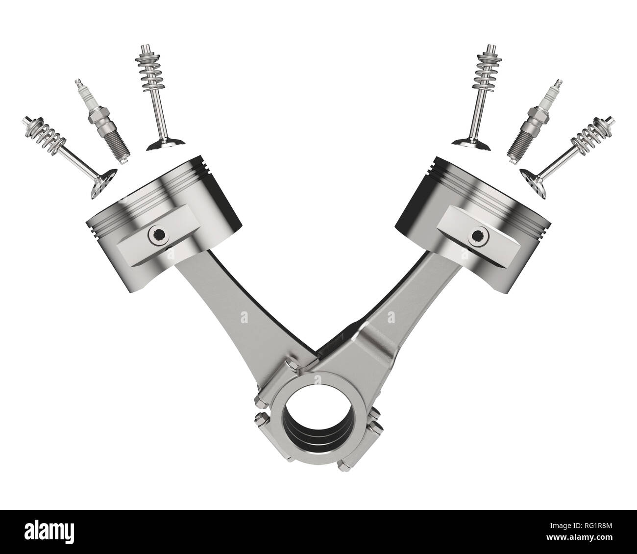Stahlkolben kolben zylinder Ausgeschnittene Stockfotos und -bilder - Alamy