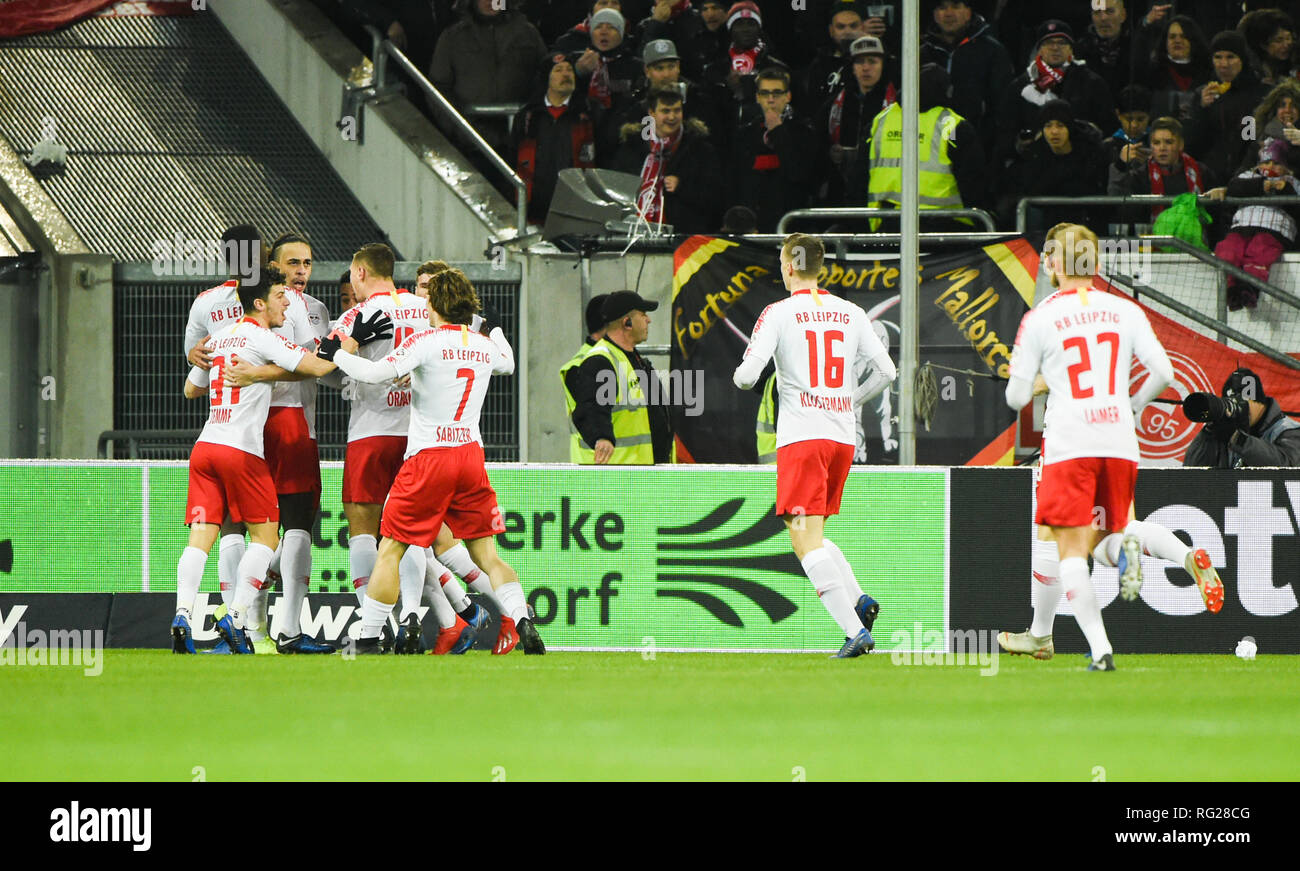 Düsseldorf, Deutschland. 27. Januar 2019. Fussball: Bundesliga, Fortuna Düsseldorf - RB Leipzig ...