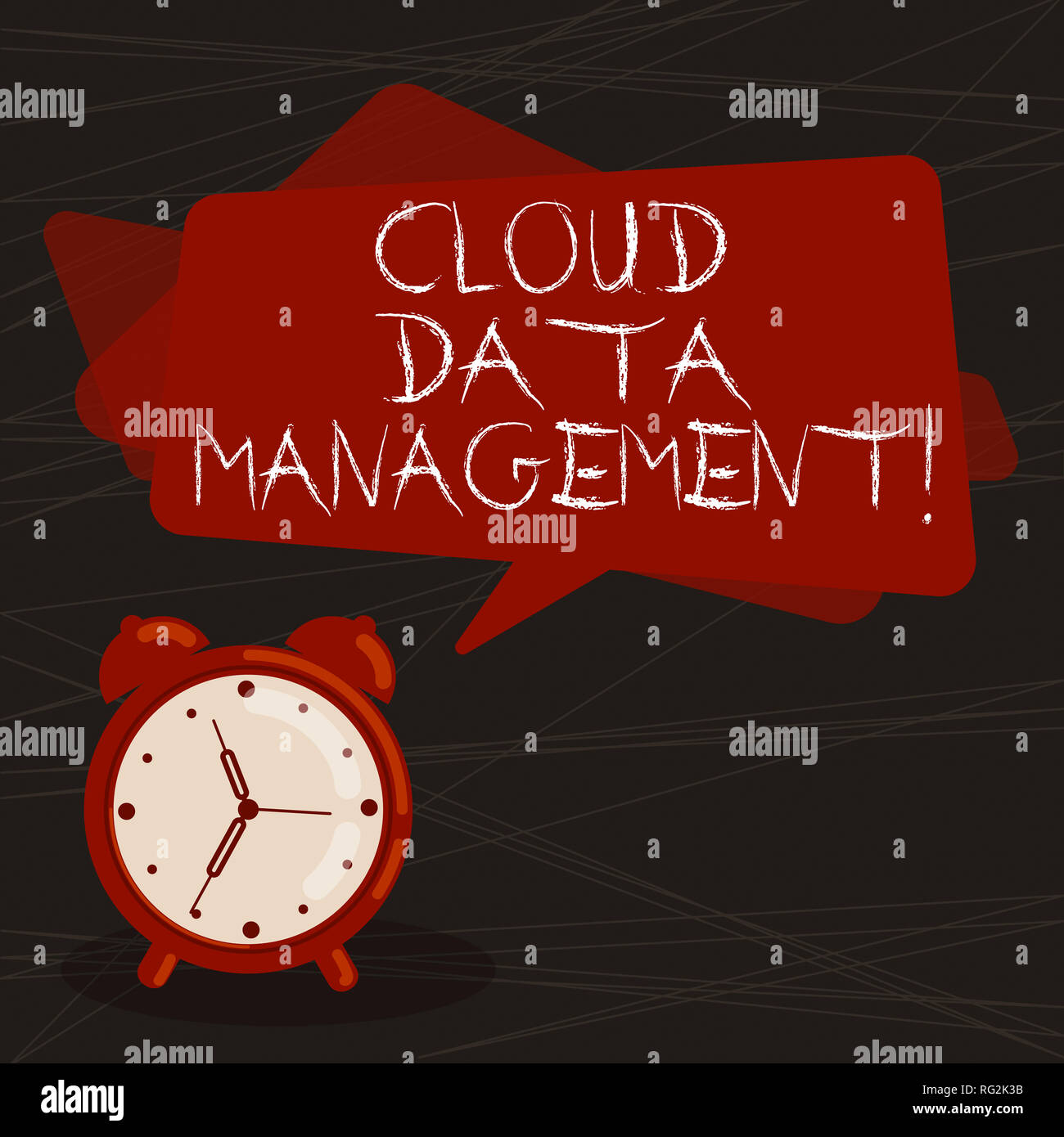 Konzeptionelle Hand schreiben Übersicht Cloud Data Management. Business Foto Text eine Technik ...