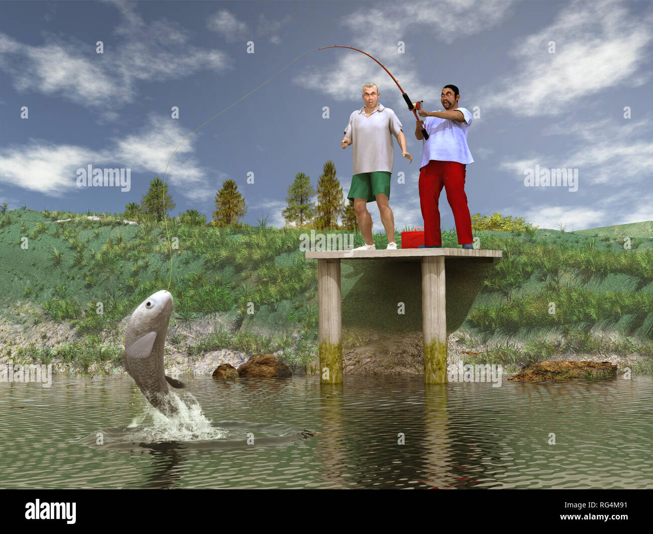 Lustiger fisch mit angler lustig -Fotos und -Bildmaterial in hoher ...