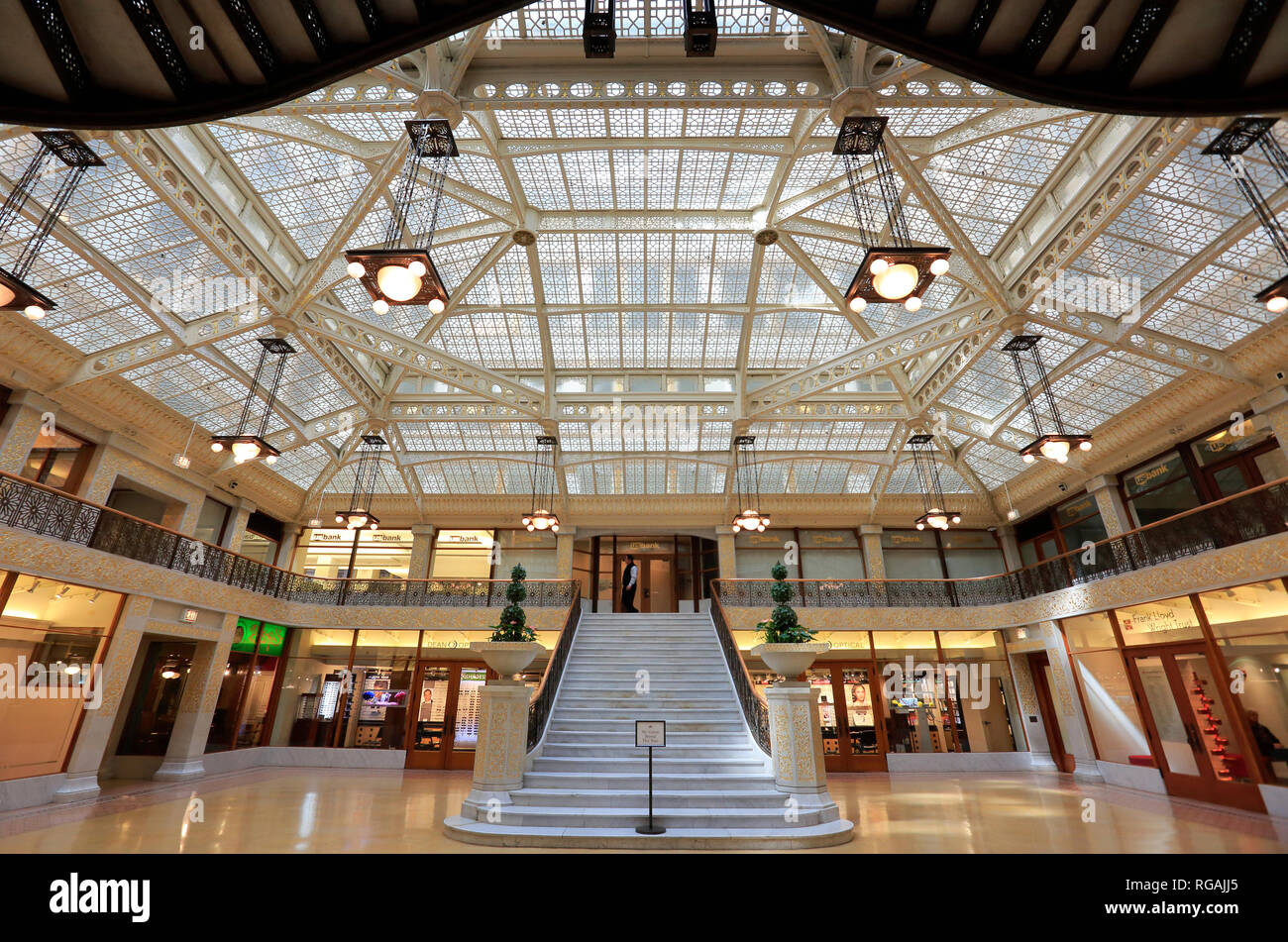 Illinois chicago rookery lobby frank lloyd wright -Fotos und ...