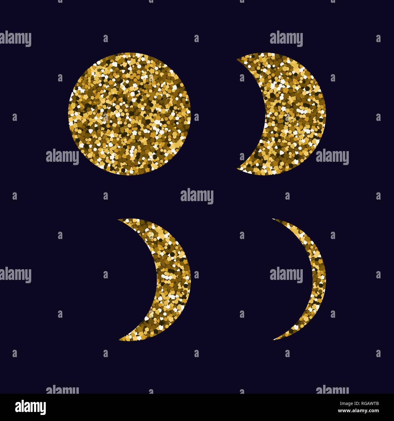 Mondphasen icons Stock-Vektorgrafiken kaufen - Alamy
