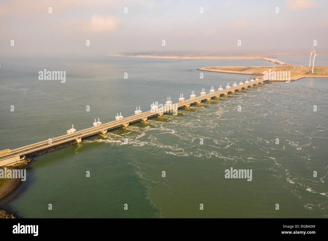 Die Deltawerke in Zeeland, Niederlande gegen Hochwasser zu schützen ...
