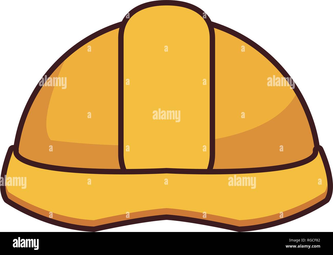 Bau builder Helm Cartoon Stock-Vektorgrafik - Alamy