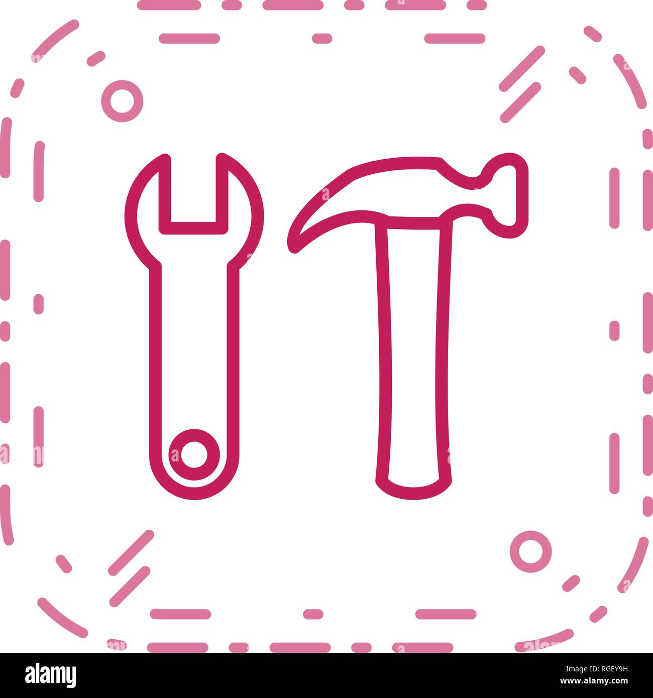 Tools Vektor Icon Zeichen Symbol Vektor Illustration für den privaten ...