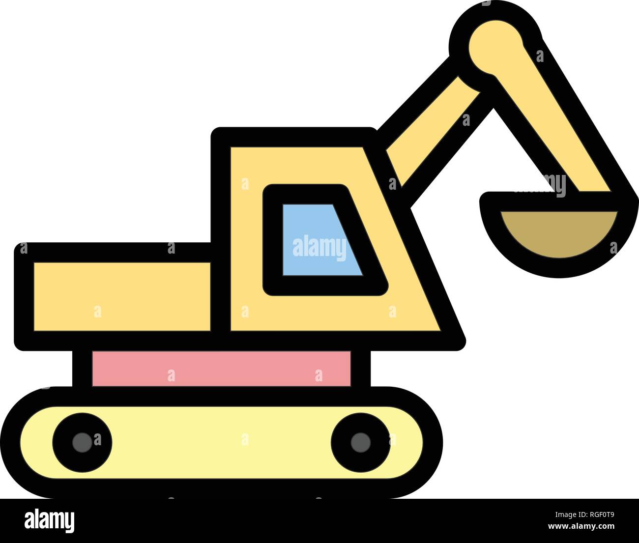 Bagger Vektor Icon Zeichen Symbol Vektor Illustration für den privaten ...