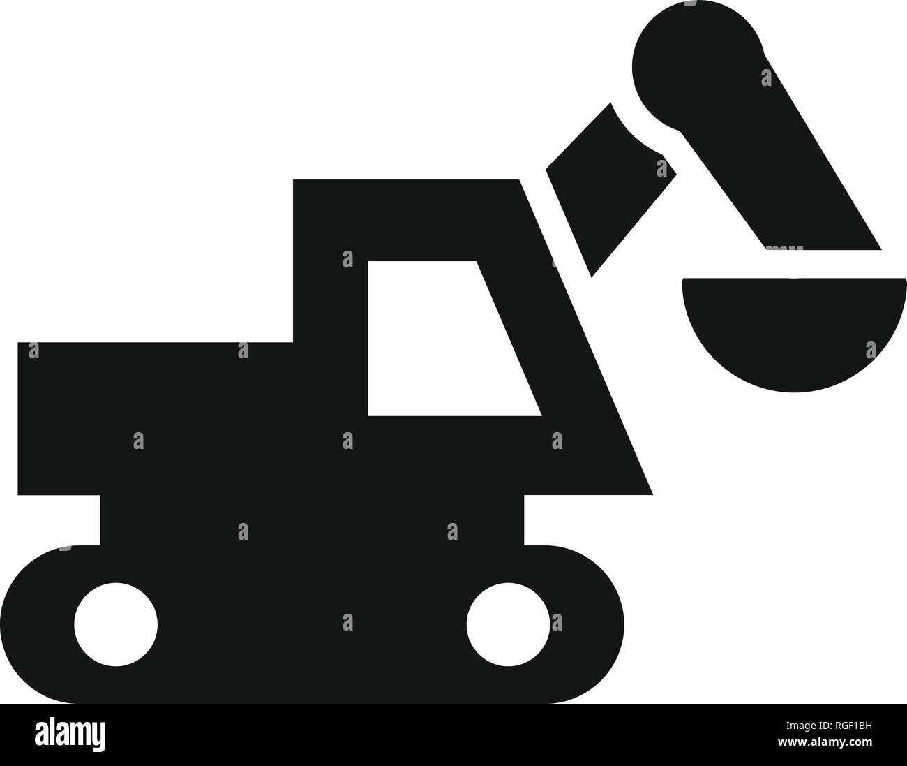 Bagger Vektor Icon Zeichen Symbol Vektor Illustration für den privaten ...