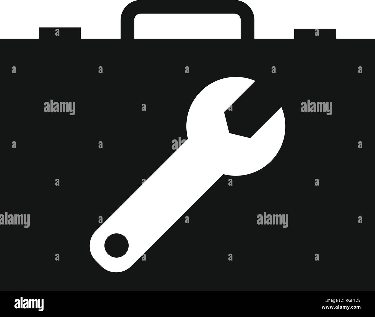 Tool Box Vektor Icon Zeichen Symbol Vektor Illustration für den ...