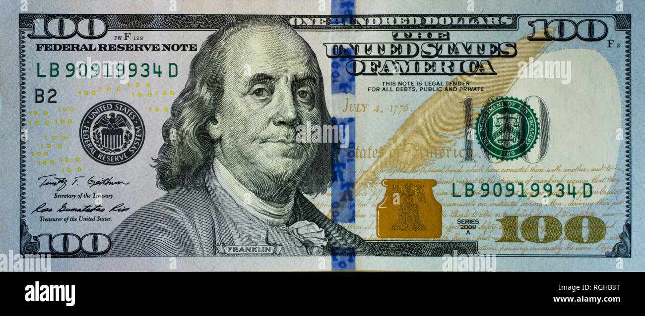 New 100 dollar bill -Fotos und -Bildmaterial in hoher Auflösung – Alamy