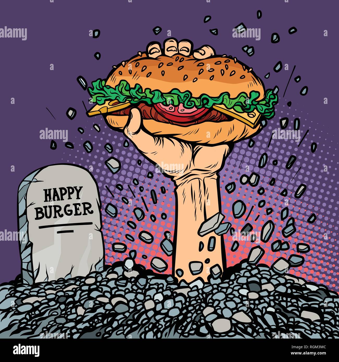 Cartoon man eating burger -Fotos und -Bildmaterial in hoher Auflösung ...