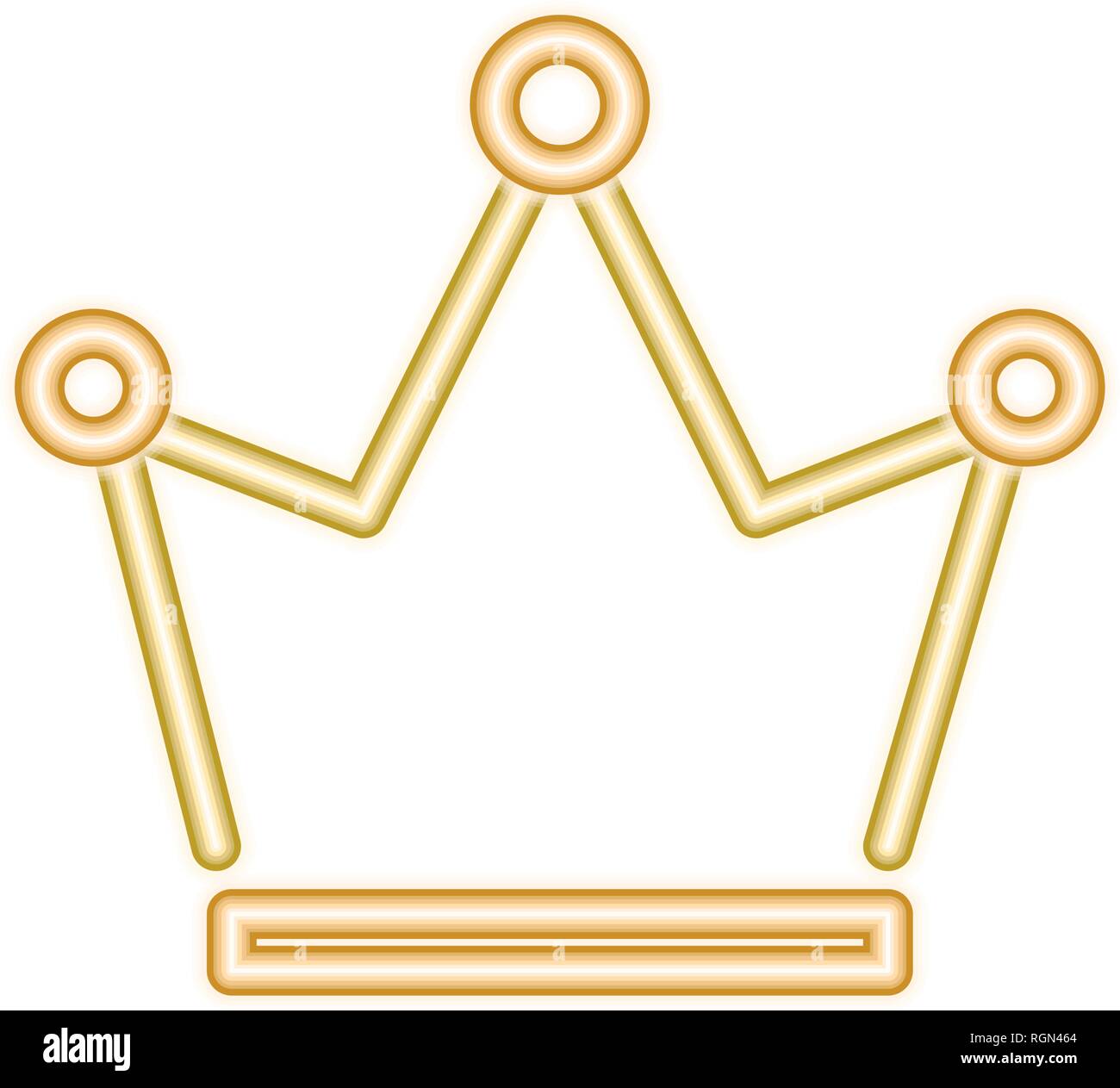 Krone silhouette isolierte Symbol Stock-Vektorgrafik - Alamy