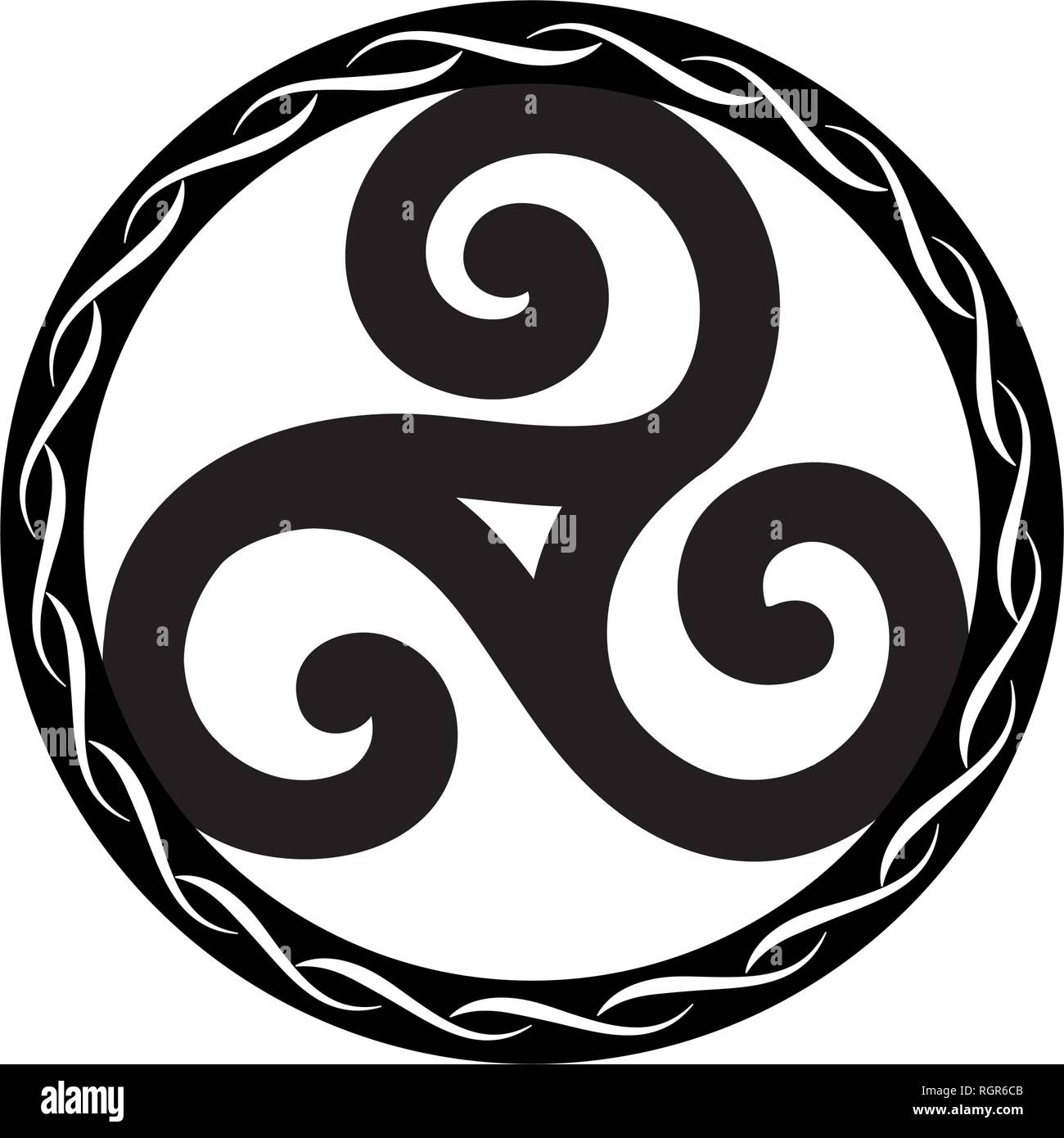 Dreifache Spirale, alte keltische Symbol Stock-Vektorgrafik - Alamy