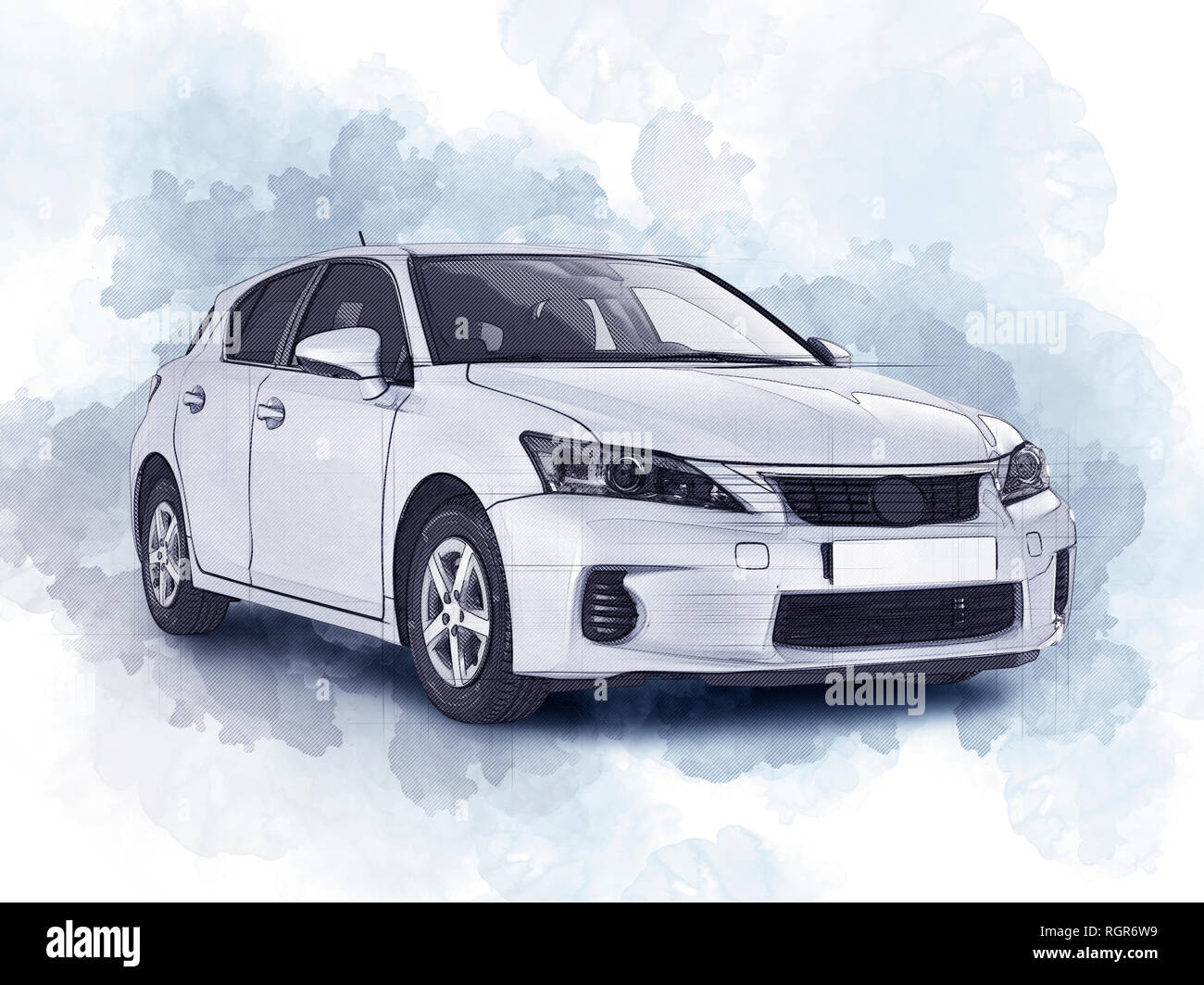 Auto seitenansicht skizze -Fotos und -Bildmaterial in hoher Auflösung ...