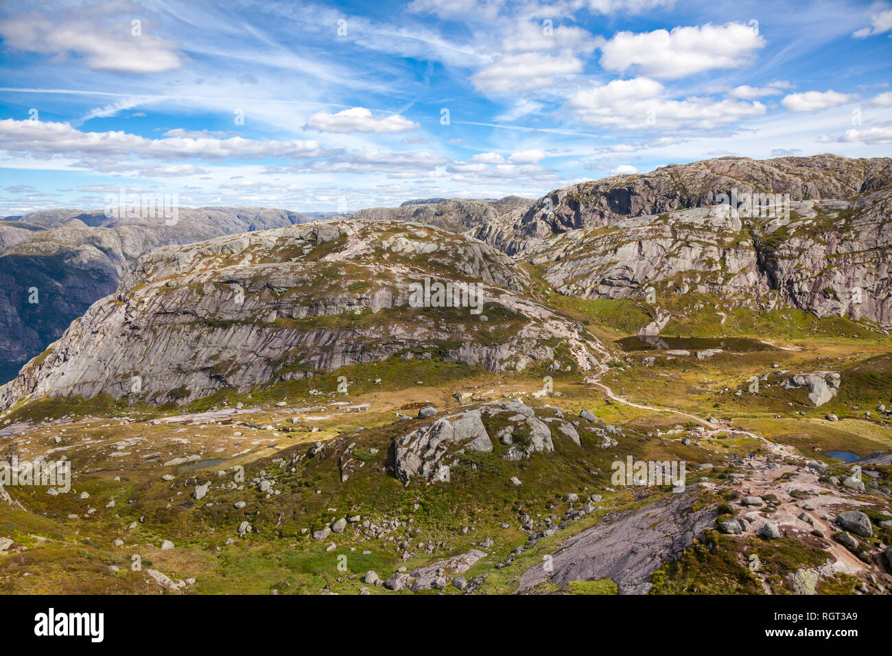 Markierte Wanderwege Mountain Trail entlang der Lysefjord zu ...