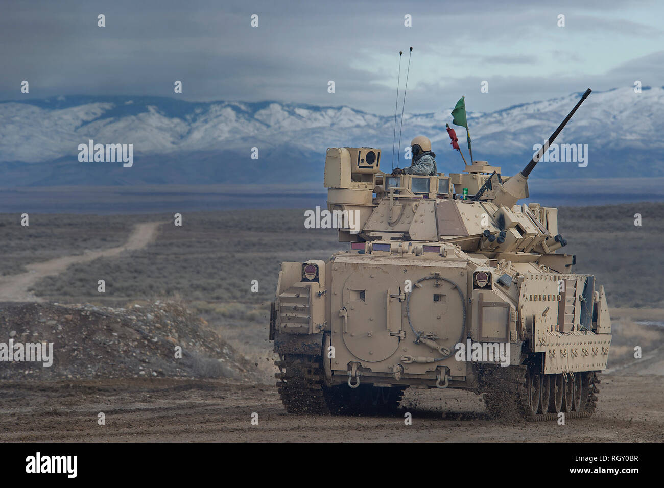 Idaho Armee Nationalgarde für Live Fire Übung mit Bradley kämpft die ...