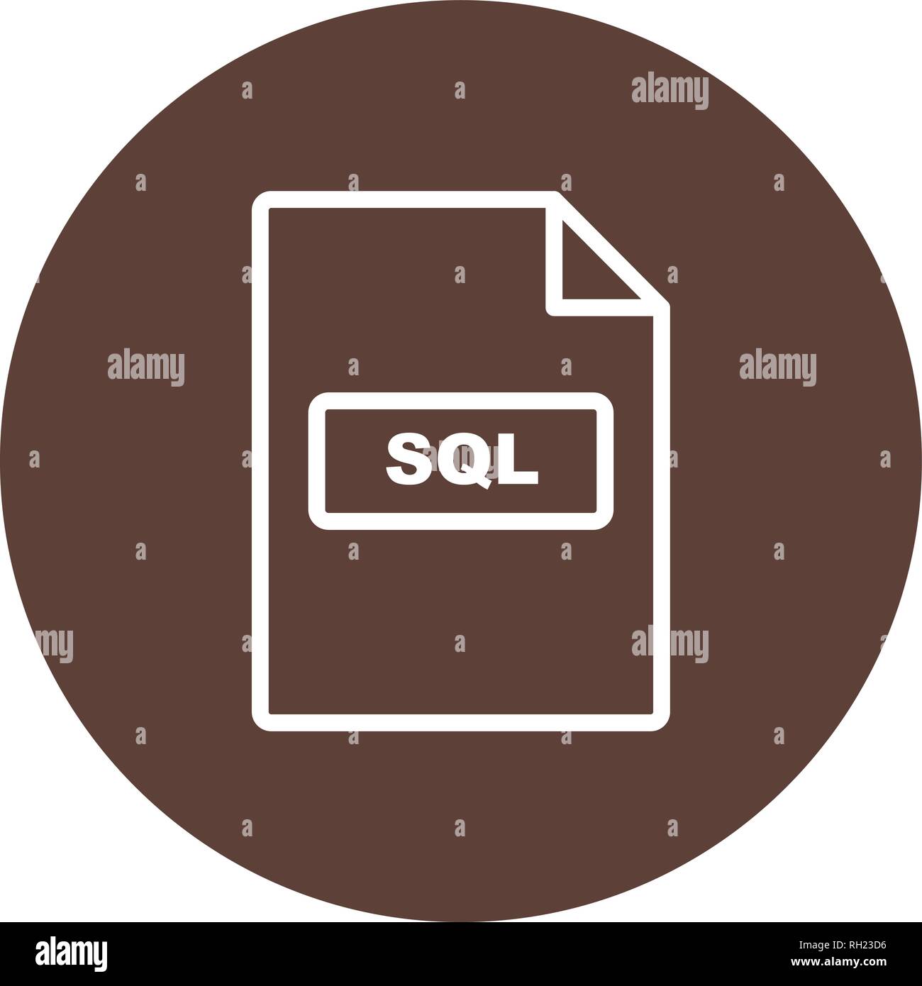 SQL-Vektor Icon Zeichen Symbol Vektor Illustration für den privaten und ...