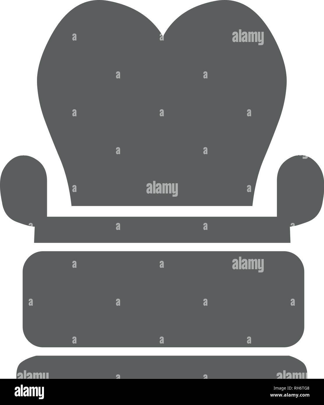 Sofa Vector Illustration auf weißem Hintergrund. Weiche sofa Symbol ...