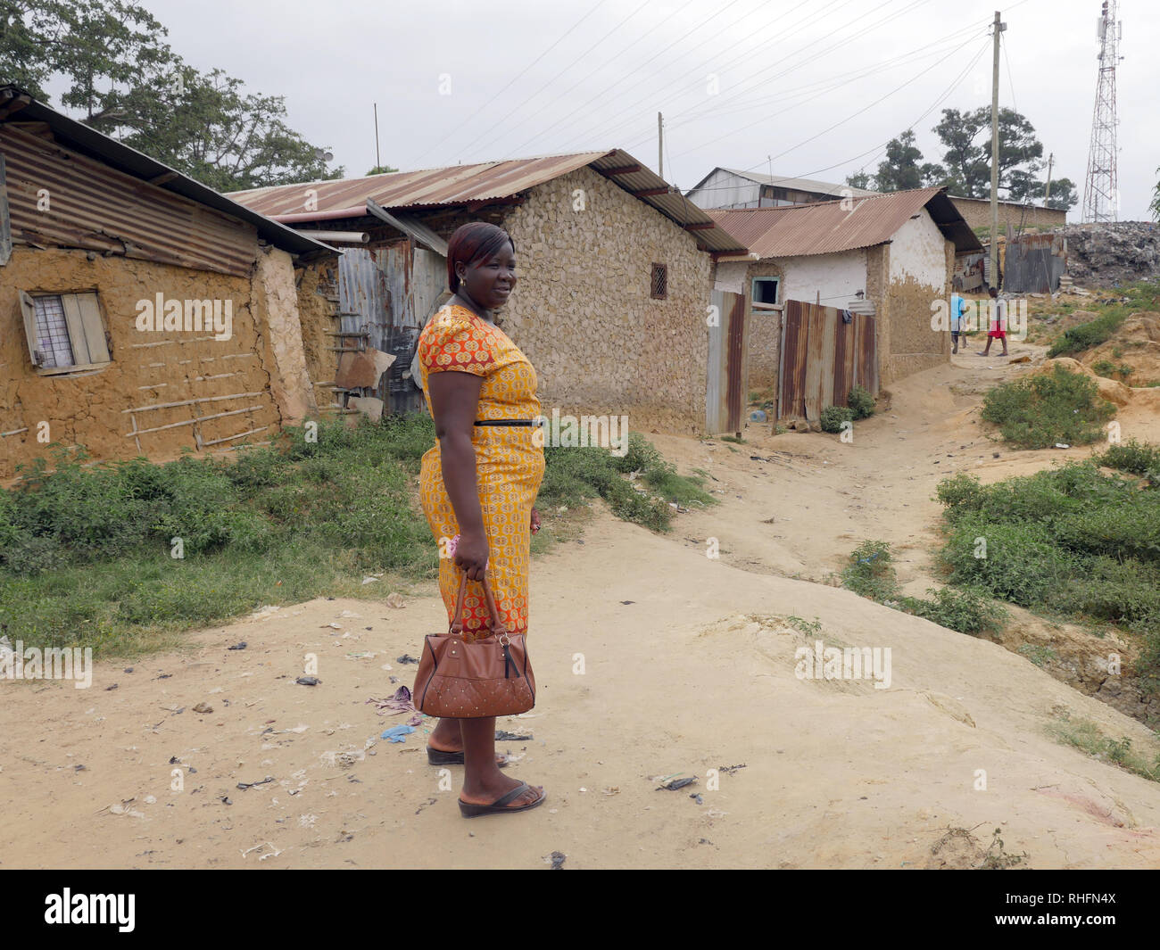 Kenia Mombasa, den Slums von Bangladesch. Caroline Osong ...