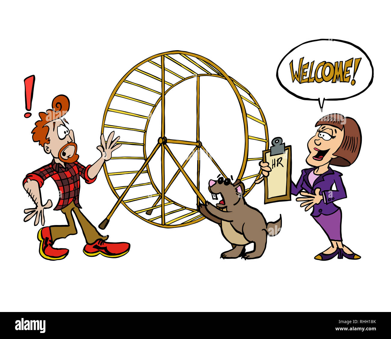 Hamster Wheel Illustration Stockfotos und -bilder Kaufen - Alamy
