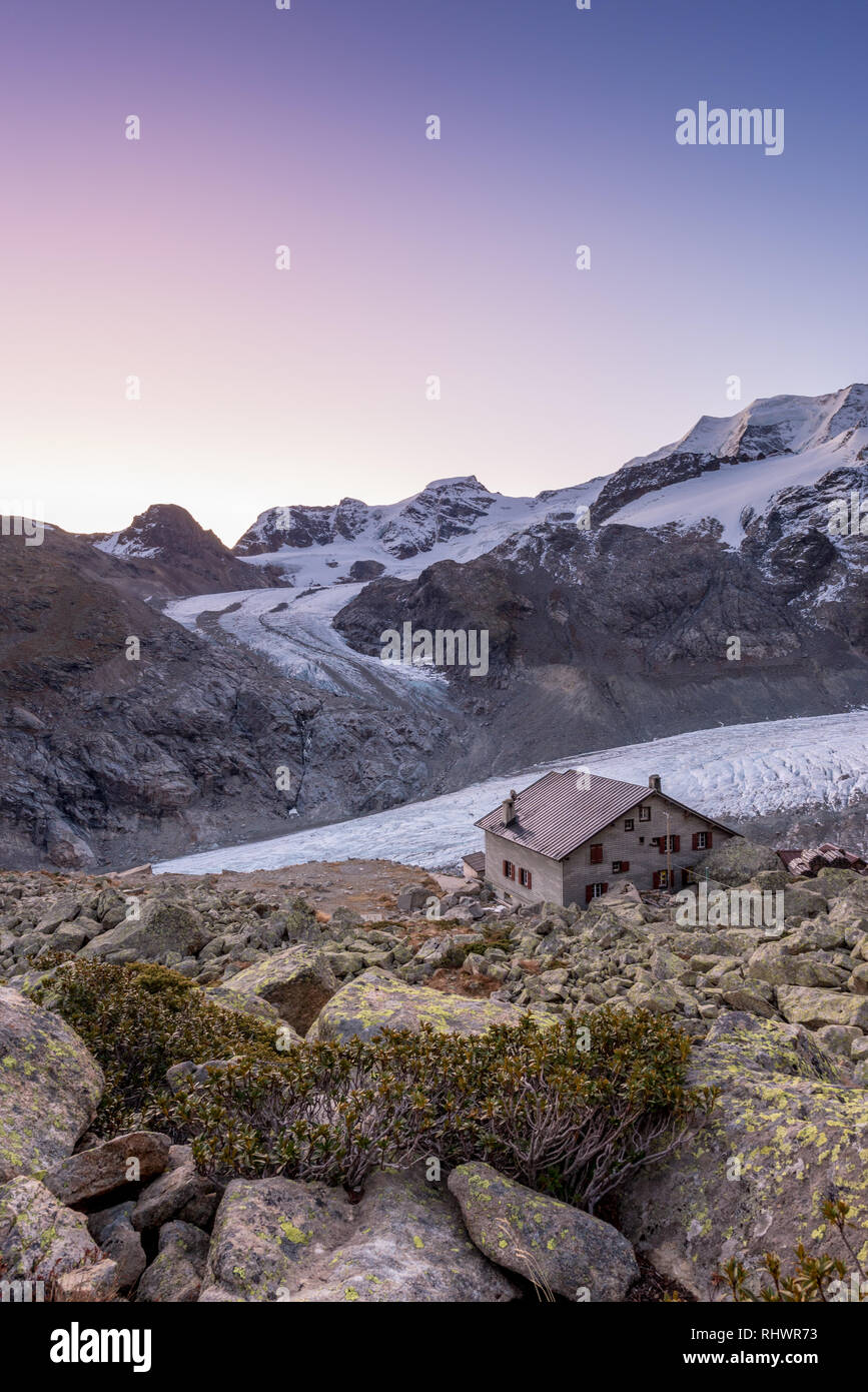 Morteratsch Morteratschgletscher Glacier Autumn Stockfotos und -bilder ...
