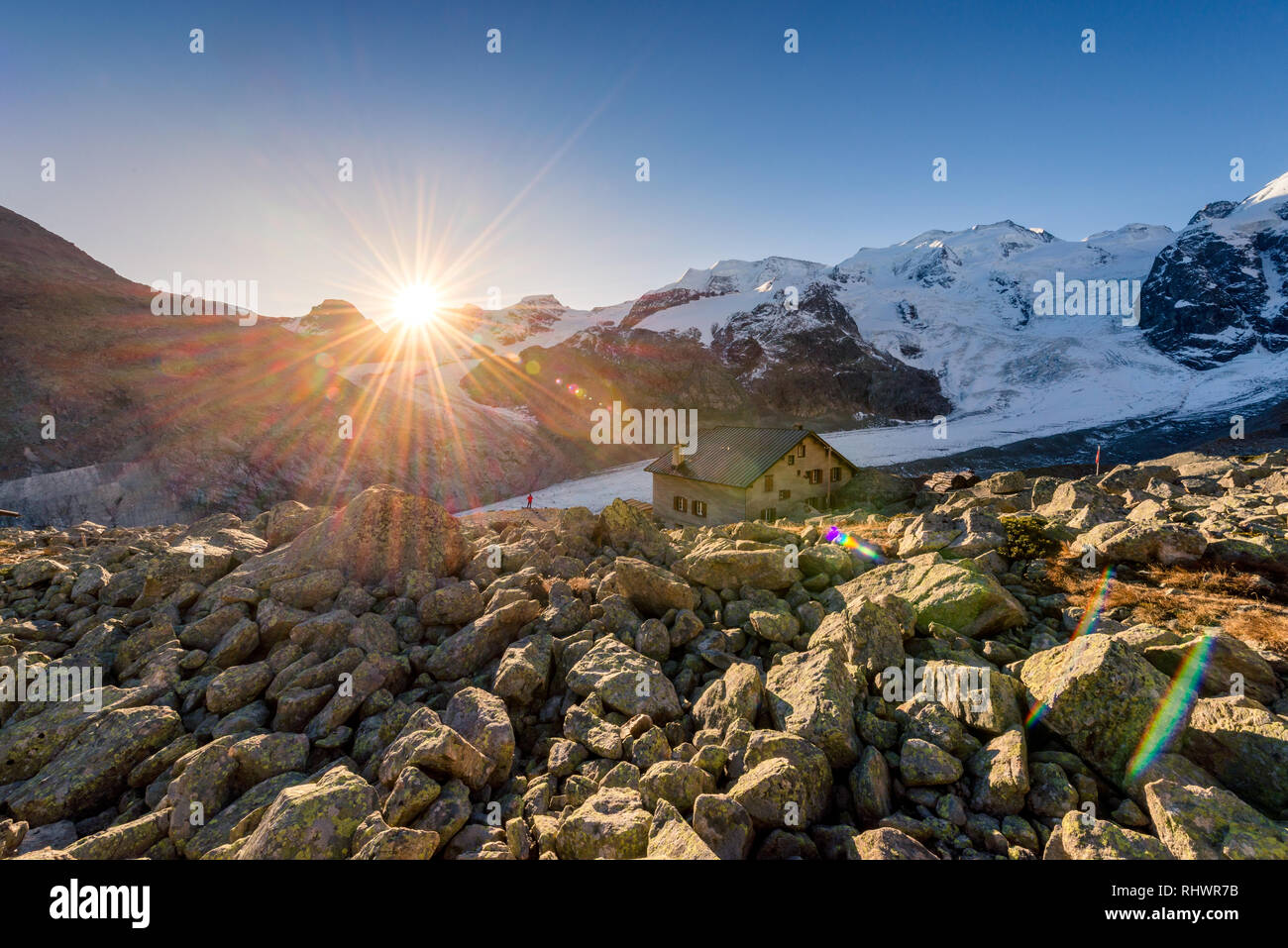 Boval Hütte des Schweizerischen Alpenclubs SAC in Val Morteratsch ...