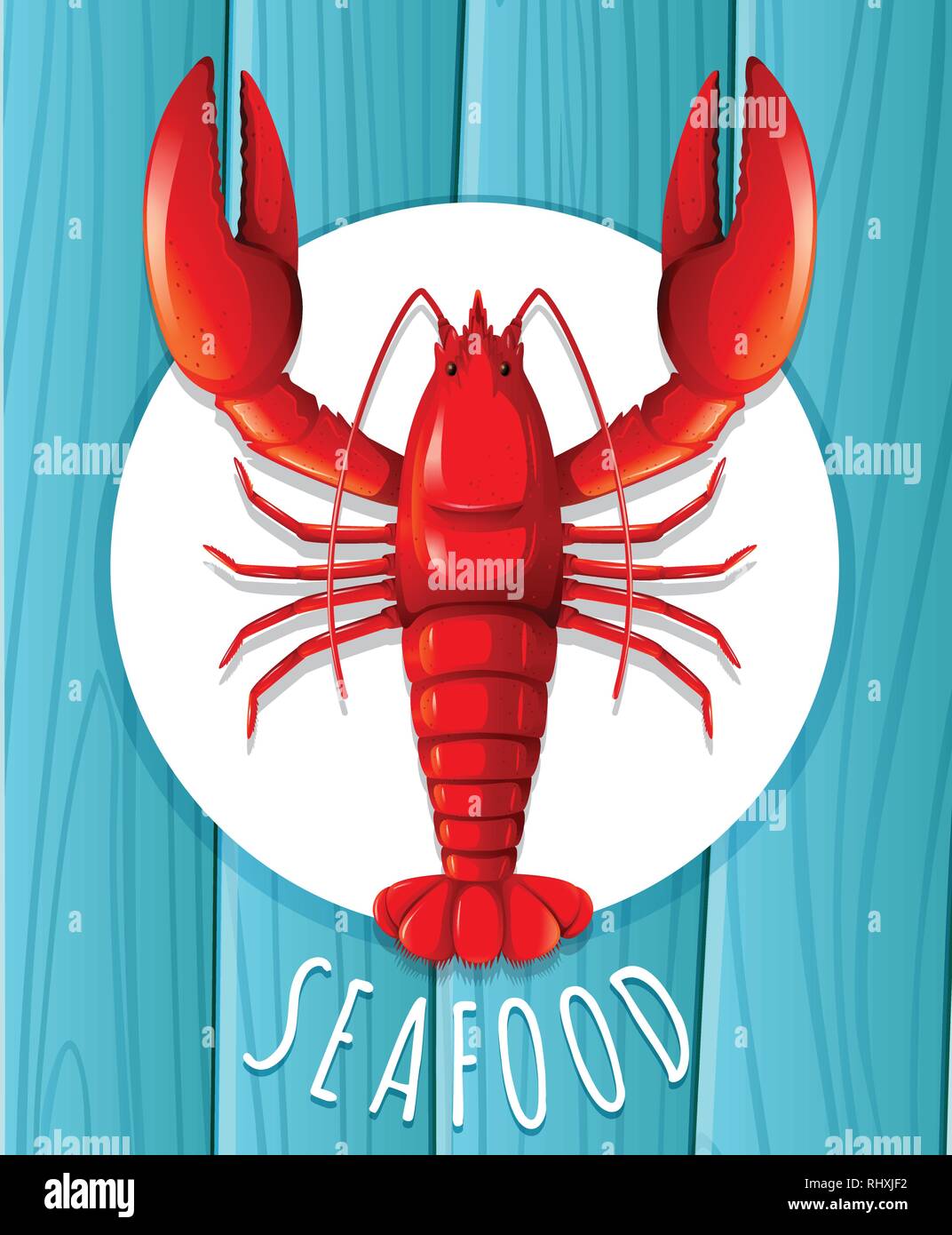 Der blaue hummer Stock-Vektorgrafiken kaufen - Alamy