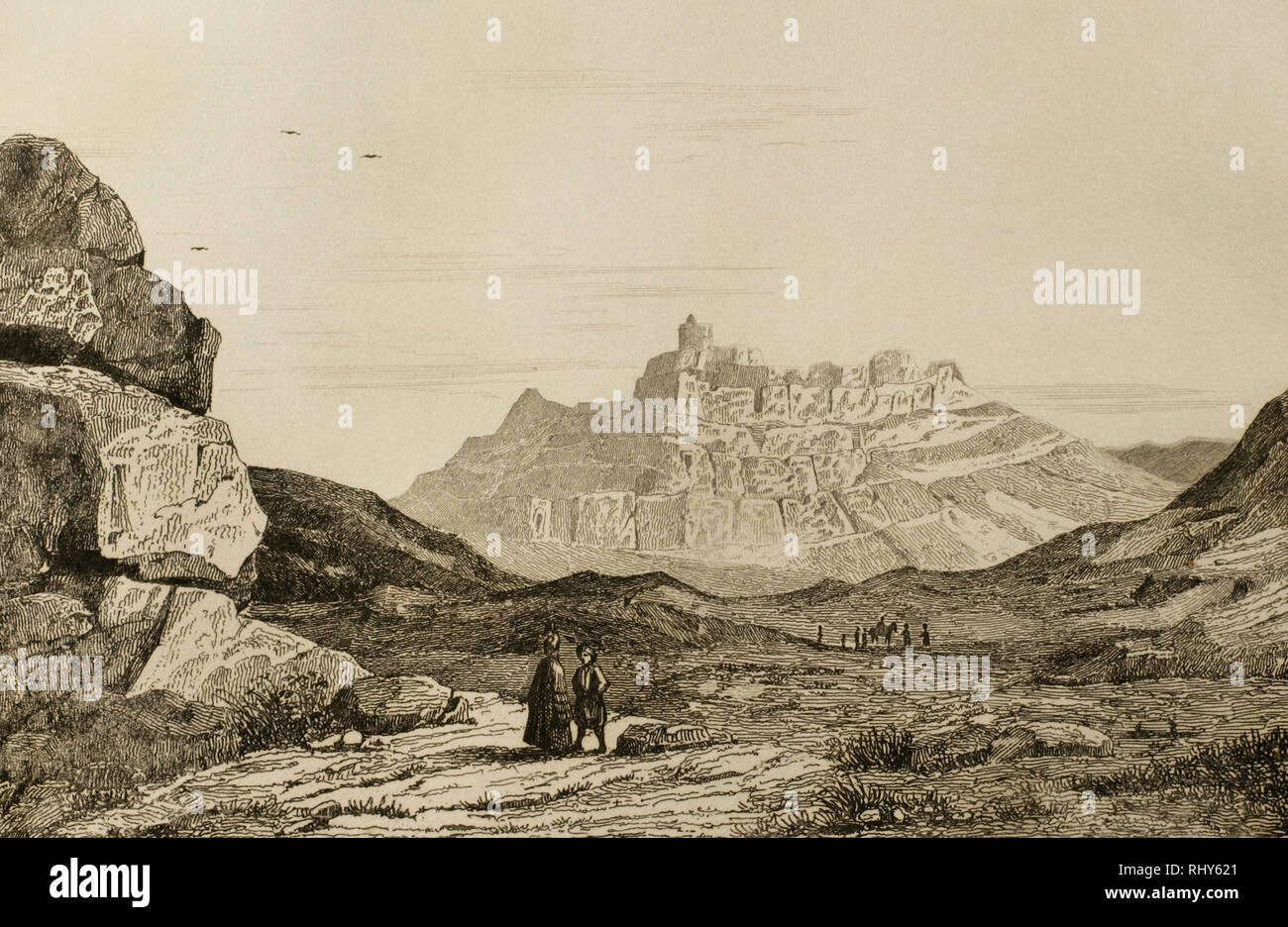 Jordan. Den Berg Hor. Aaron's Grab. Ein mamluk Sultan baute ein kleines ...