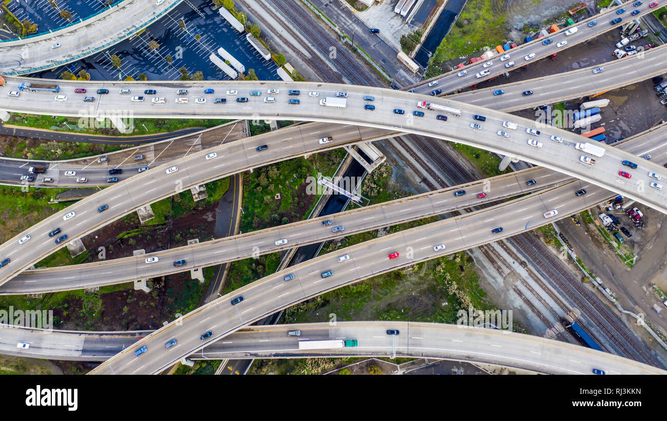 MacArthur Labyrinth, Autobahn Interchange, Oakland, CA, USA ...