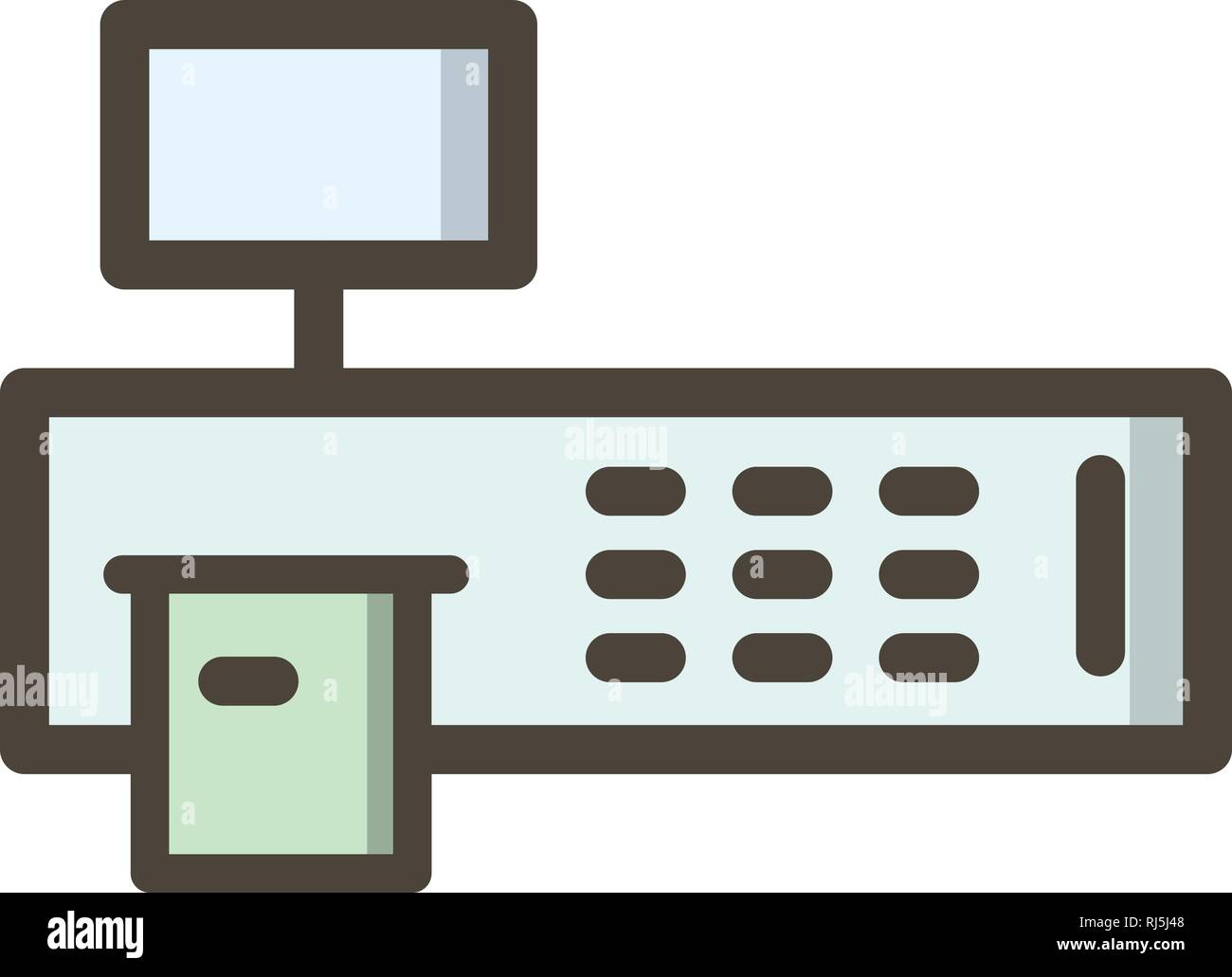 Abrechnung Maschine Vektor Icon Zeichen Symbol Vektor Illustration für ...