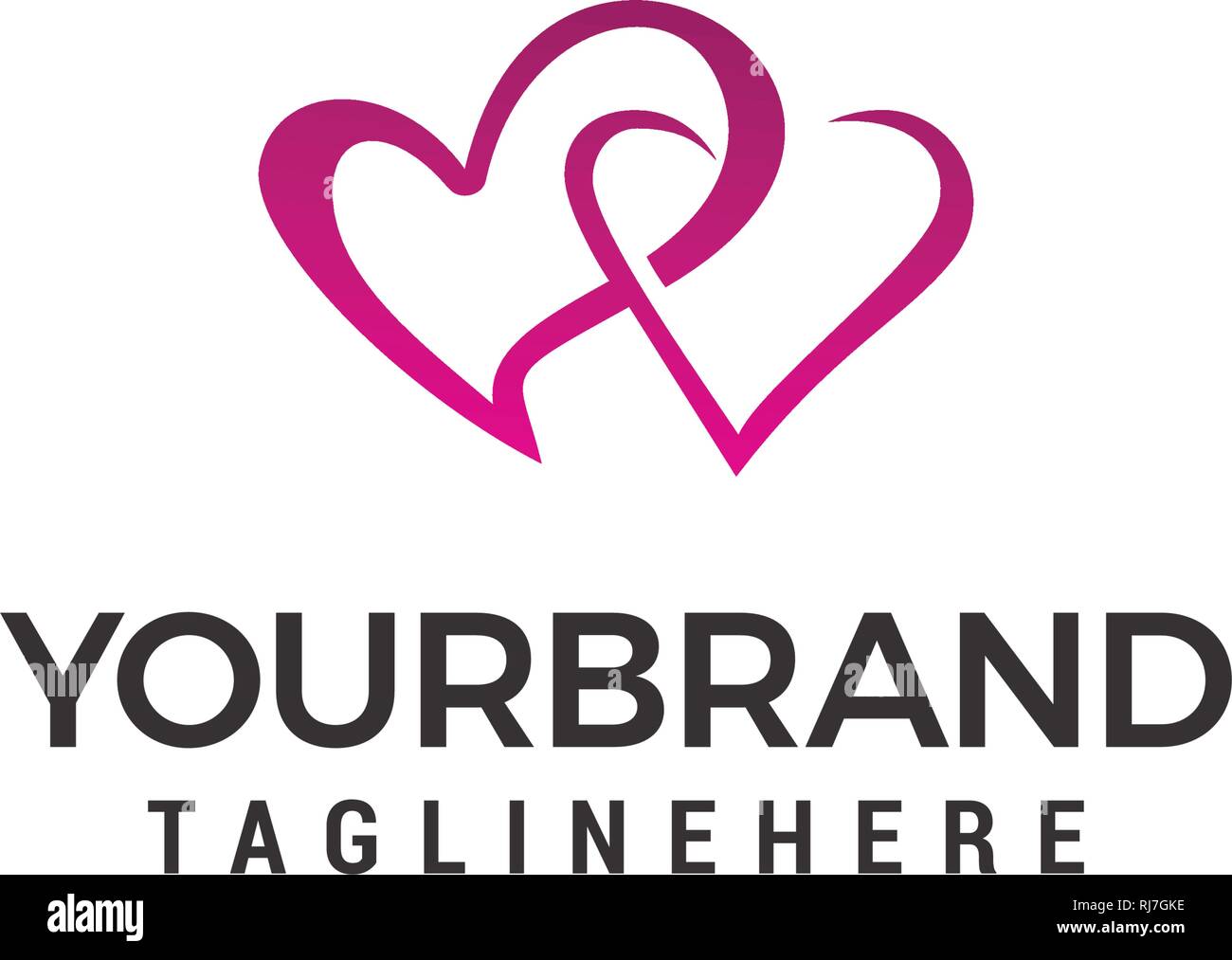 Einfaches liebeslogo Stock-Vektorgrafiken kaufen - Alamy