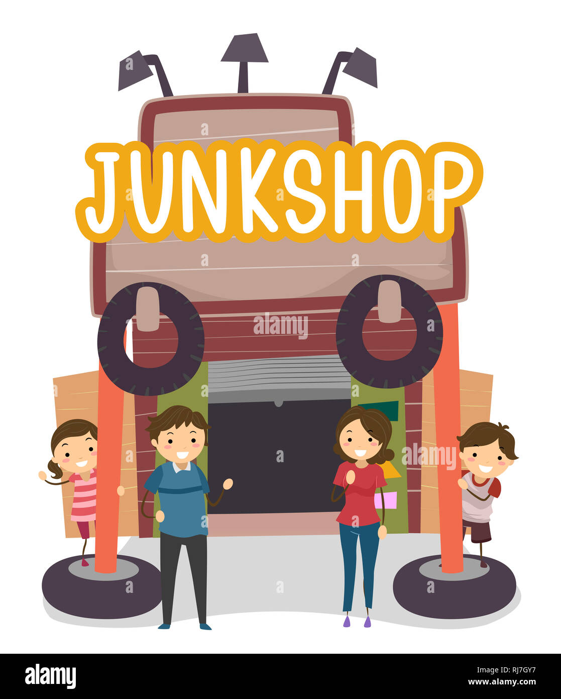 Cartoon boy recycling -Fotos und -Bildmaterial in hoher Auflösung – Alamy